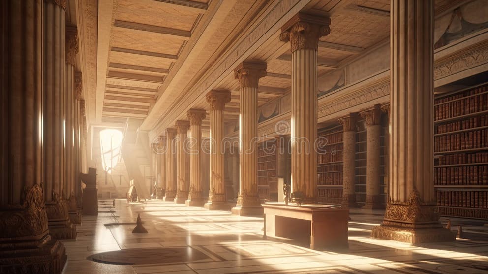 The Library of Alexandria in Egypt Created by Generative AI Stock ...