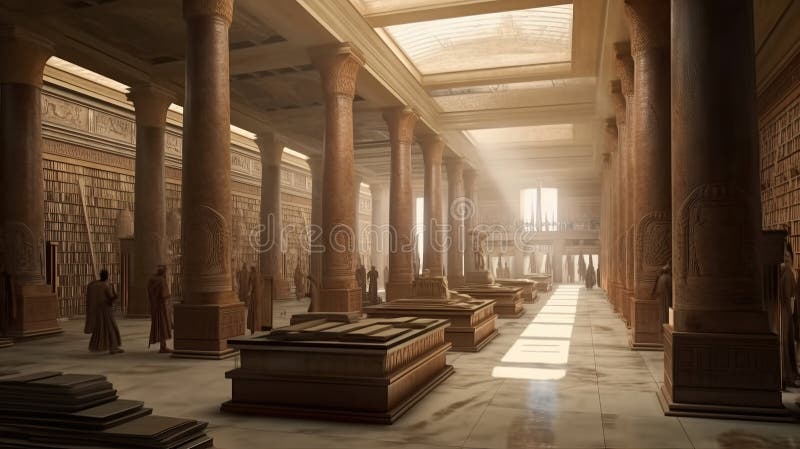 The Library of Alexandria in Egypt Created by Generative AI Stock ...
