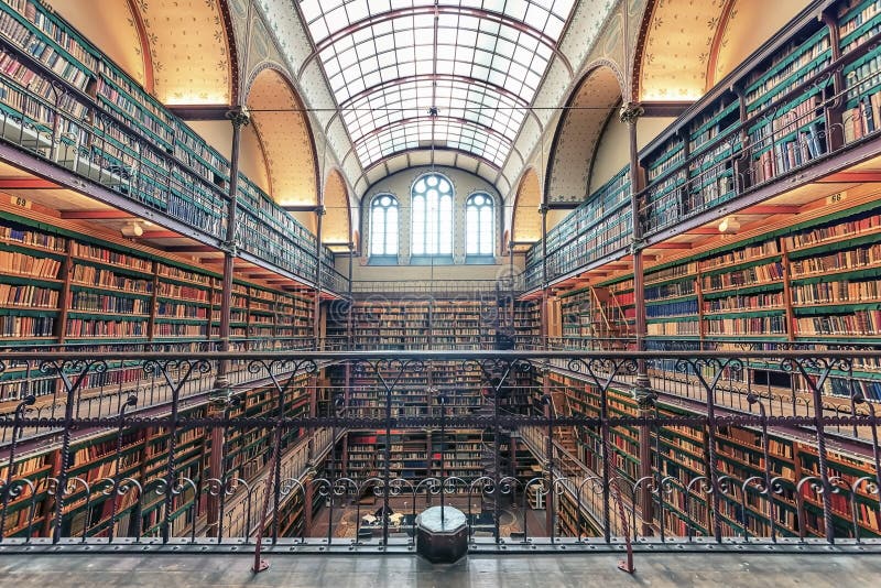 Library in Amsterdam editorial stock image. Image of europe - 246026089