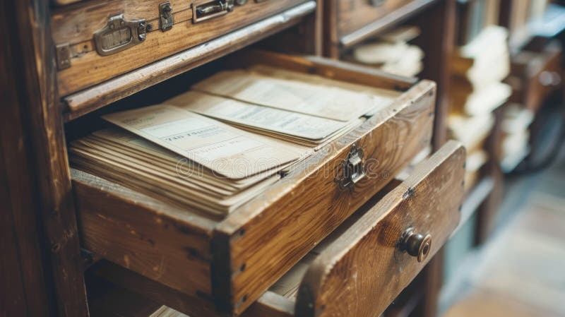 Library or Archive Reference Card Catalog. Database, Knowledge Base ...