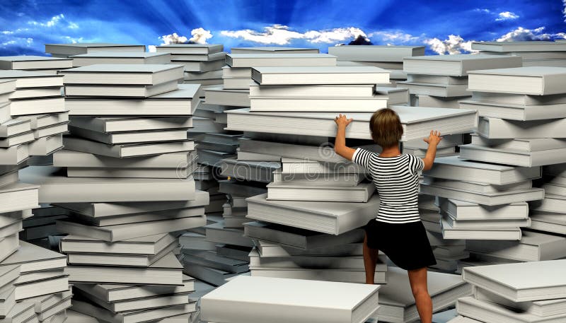 Library As Path To Enlightenment Stock Illustration - Illustration of ...