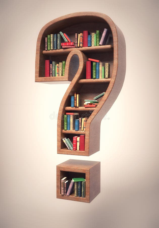 Library as a question mark stock illustration. Illustration of success ...
