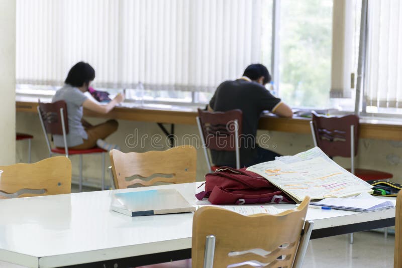Library Atmosphere. People are Reading Books. Editorial Stock Image ...