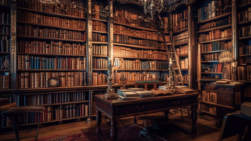 Library Background Illustration Photo Stock Illustration - Illustration ...