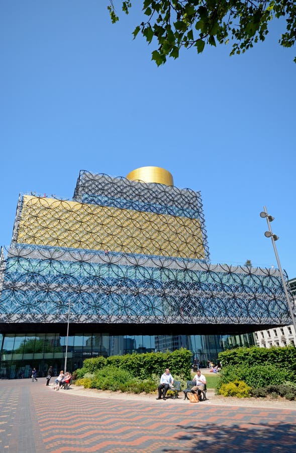 The Library of Birmingham. editorial photography. Image of summer ...