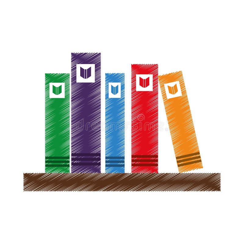 Library Book Shelf Isolated Icon Stock Vector - Illustration of design ...