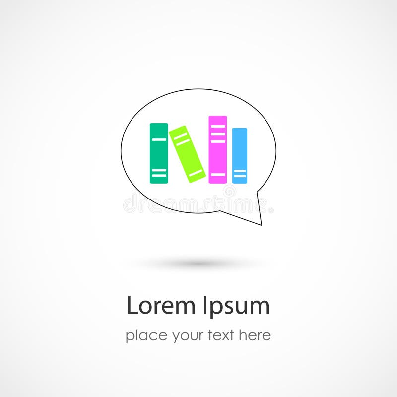 Library Book Symbol stock vector. Illustration of chat - 78253137