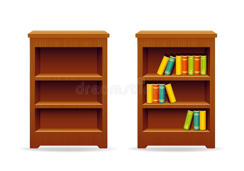 Library Bookcase Education and Knowledge Stock Vector - Illustration of ...