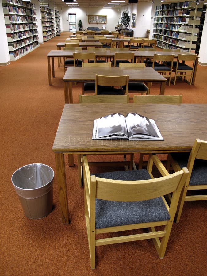High School Library Reading Room Stock Photo - Image of learning, light ...