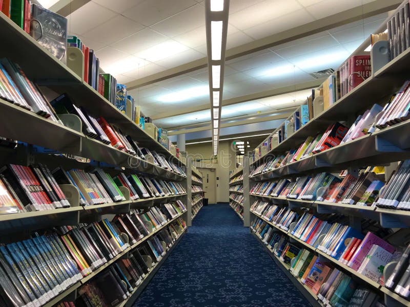 Library Books on Shelves-Kids Fiction. Editorial Photo - Image of read ...