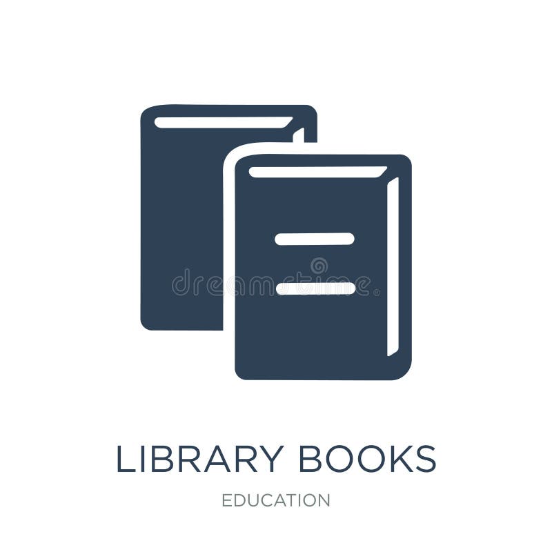 Library Books Icon in Trendy Design Style. Library Books Icon Isolated ...