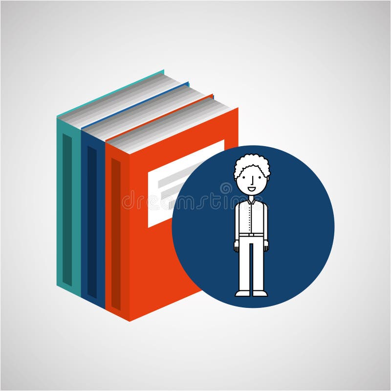 Library Books School Student Boy Stock Vector - Illustration of library ...