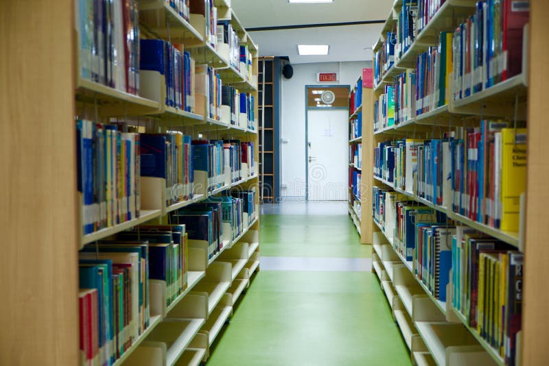 In the library stock photo. Image of material, bookshelf - 59505548