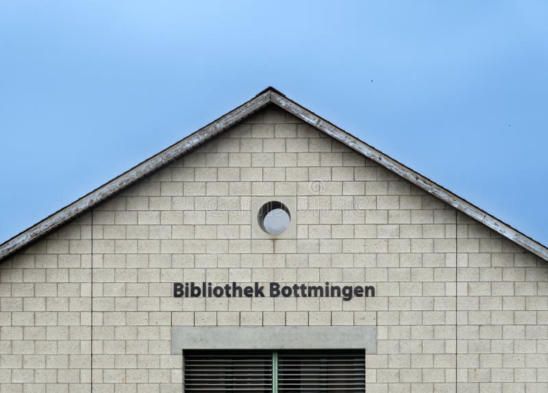 The Library of Bottmingen, Basel Editorial Stock Photo - Image of roof ...