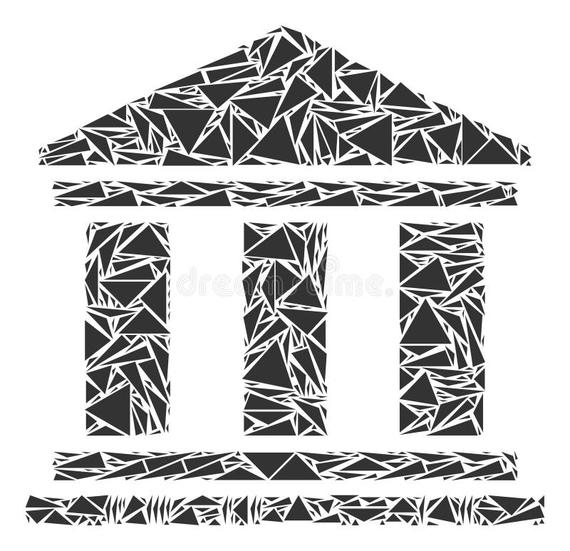 Library Building Collage of Triangles Stock Vector - Illustration of ...
