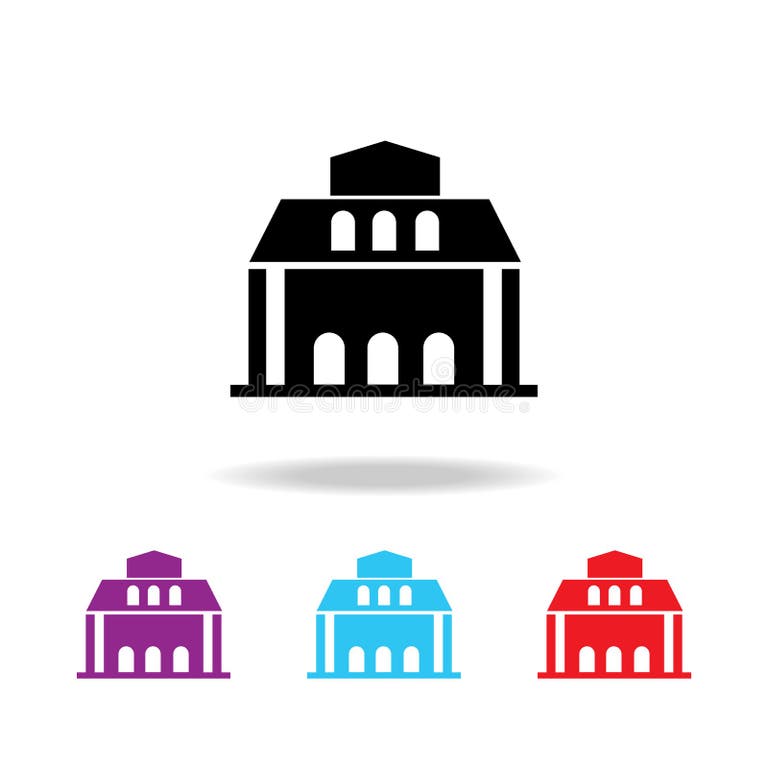 Library Building Icon. Elements of Building in Multi Colored Icons for ...