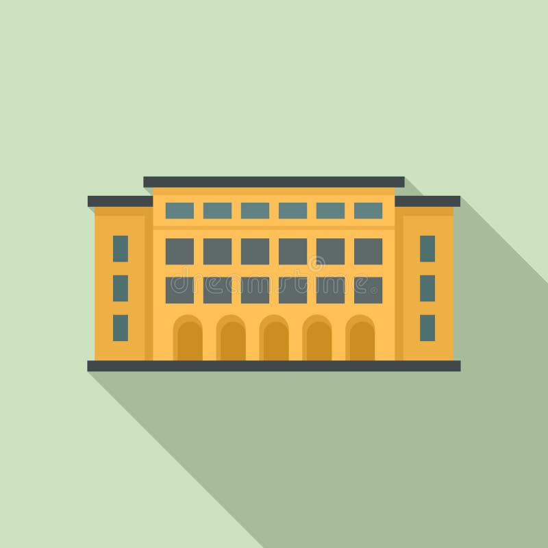 Library Building Icon, Flat Style Stock Vector - Illustration of fire ... Library Building Icon, Flat Style Stock Vector - Illustration of fire ...