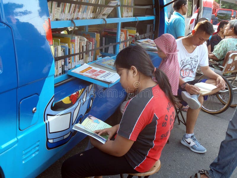 Library car editorial stock image. Image of children - 70884864