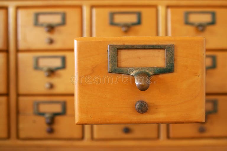 Library Card Drawer stock photo. Image of library, system - 5606332