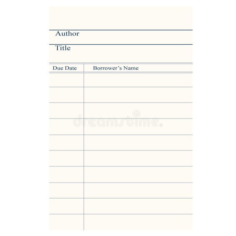 Library Card Illustration stock vector. Illustration of student - 3829146