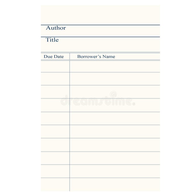 Library Card Illustration stock vector. Illustration of student - 3829146