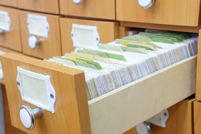 Library catalog stock image. Image of dossier, index - 85475873