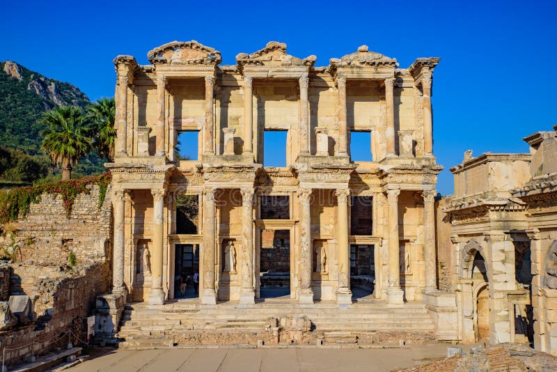 Library of Celsus an Ancient Roman Building in Ephesus Archaeological ...