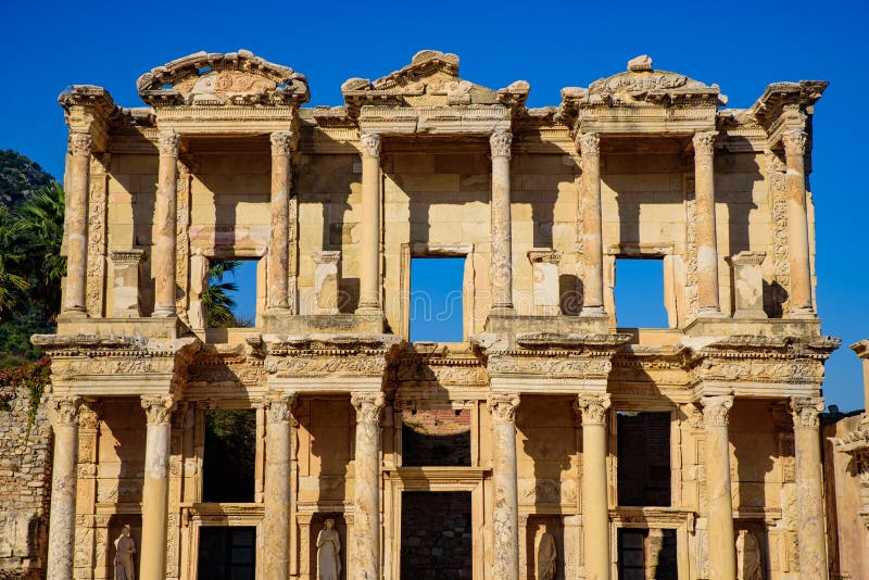 Library of Celsus an Ancient Roman Building in Ephesus Archaeological ...