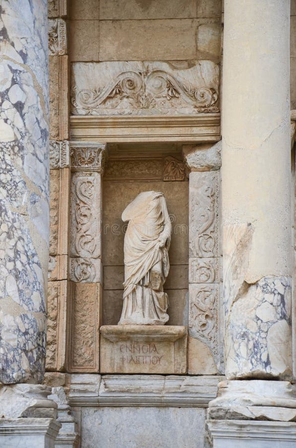 Library of Celsus, Ephesus stock image. Image of vertical - 39000731