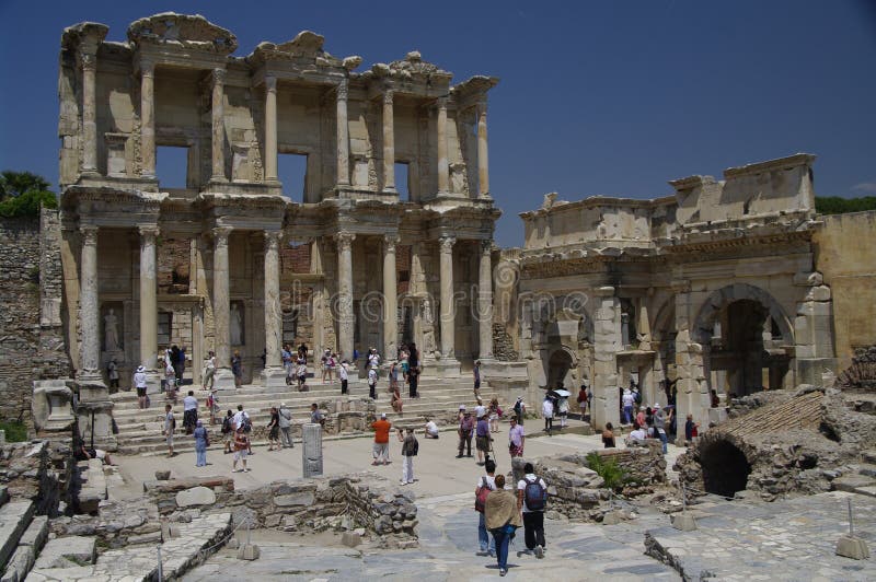 Library of Celsus at Ephesus, Turkey Editorial Photography - Image of ...