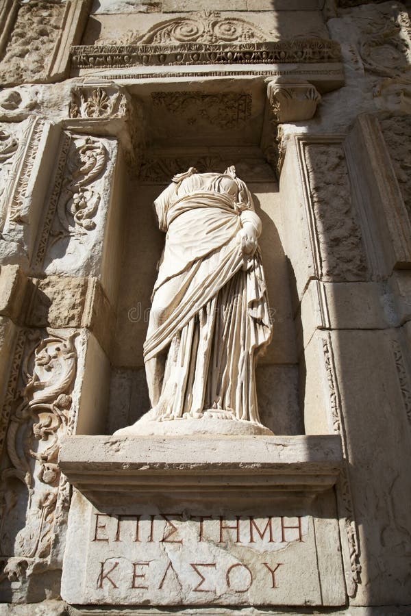 The Library of Celus, Ephesus, Turkey Stock Image - Image of library ...