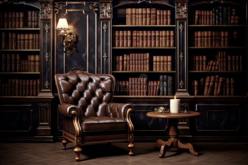 Library Chair Scandinavia. Generate Ai Stock Image - Image of artistic ...