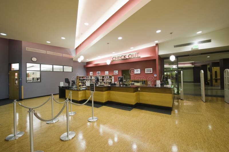 Library checkout desk editorial stock photo. Image of view - 30849683