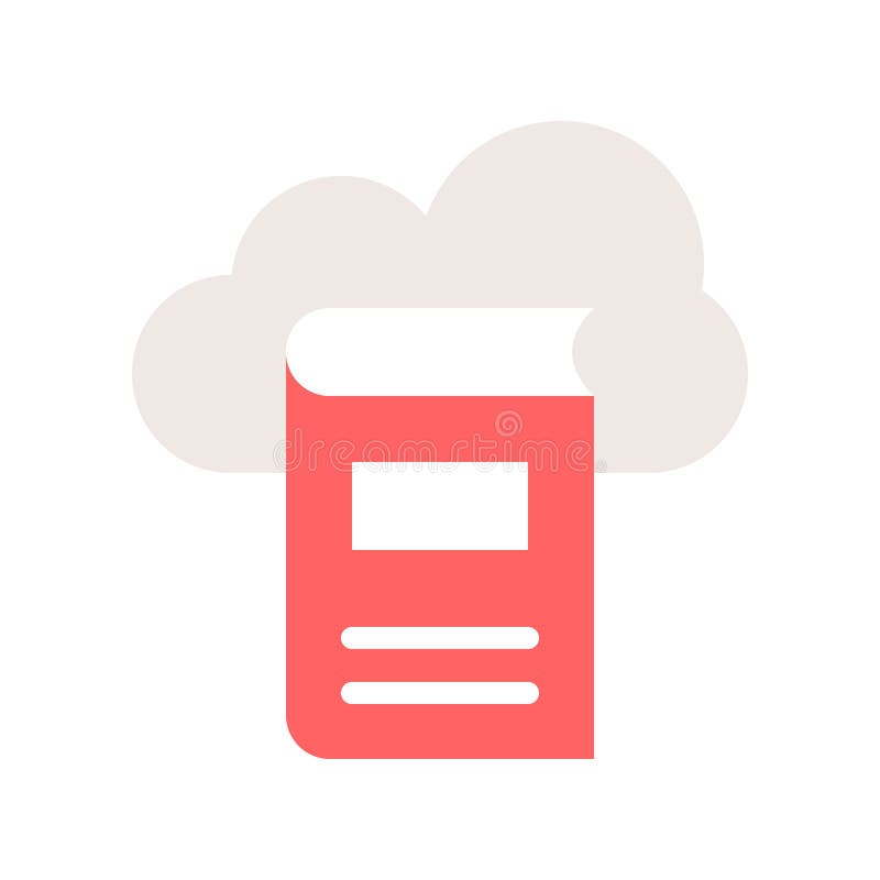 Library Cloud Computing Concept Vector Illustration Icon Stock Vector ...