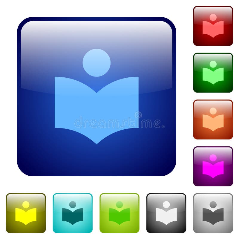 Library Color Square Buttons Stock Illustration - Illustration of ...