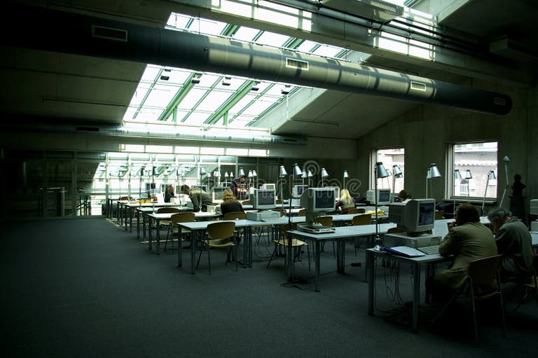 Library computer room stock image. Image of center, computer - 2441081