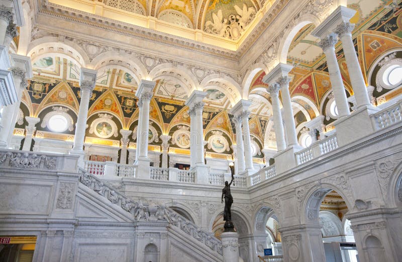 The Library of Congress Building in Washington Editorial Photo - Image ...