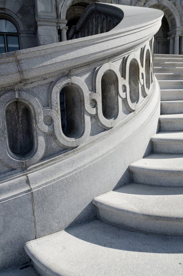 Library of Congress Stairs Detail Stock Photo - Image of library ...