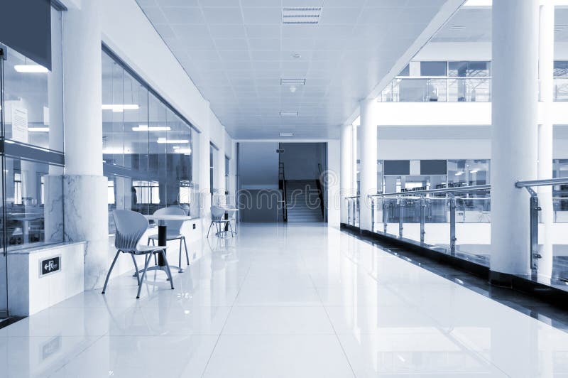 Library corridor stock photo. Image of construction, desk - 16902066