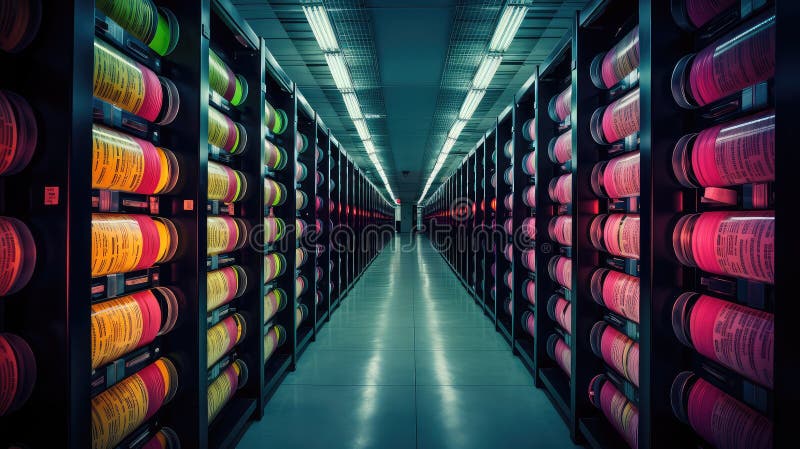 Library data center backup stock illustration. Illustration of ...