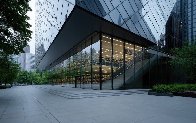 Library Demonstration: Book Collection, Reading Area, Educational ...