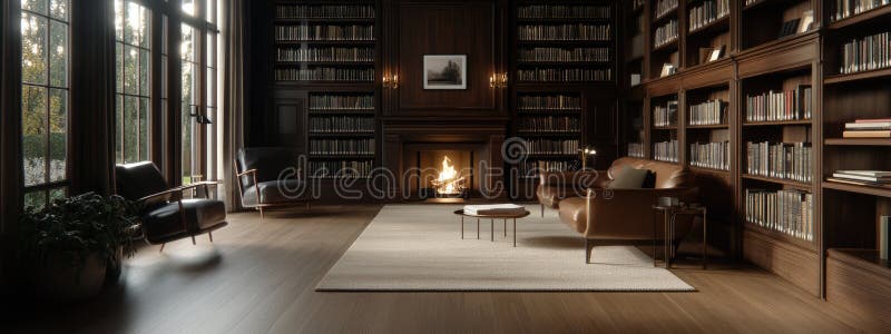 Library Demonstration: Book Collection, Reading Area, Educational ...