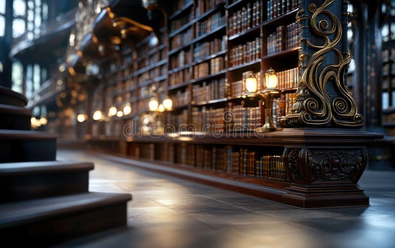 Library Demonstration: Book Collection, Reading Area, Educational ...