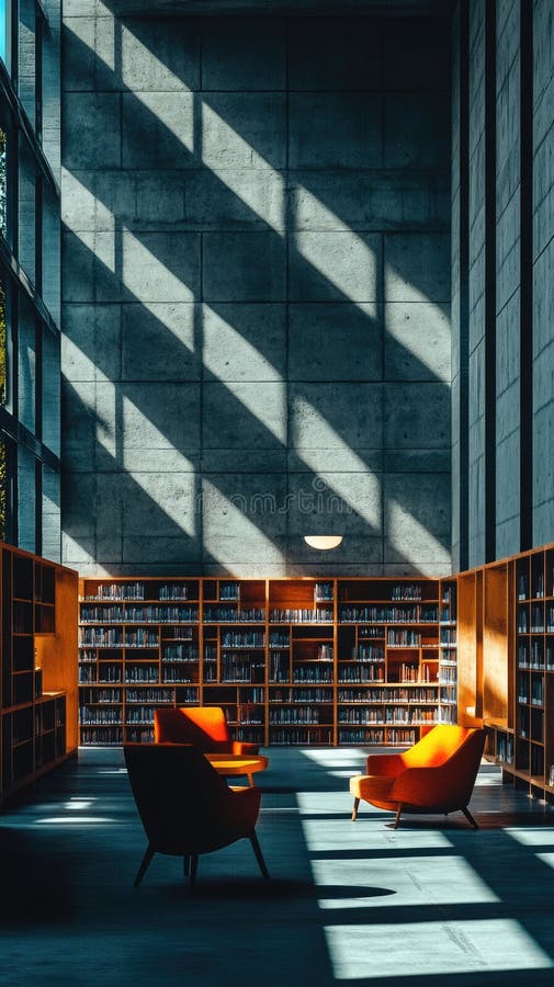 Library Demonstration: Book Collection, Reading Area, Educational ...