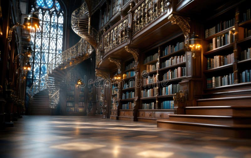 Library Demonstration: Book Collection, Reading Area, Educational ...