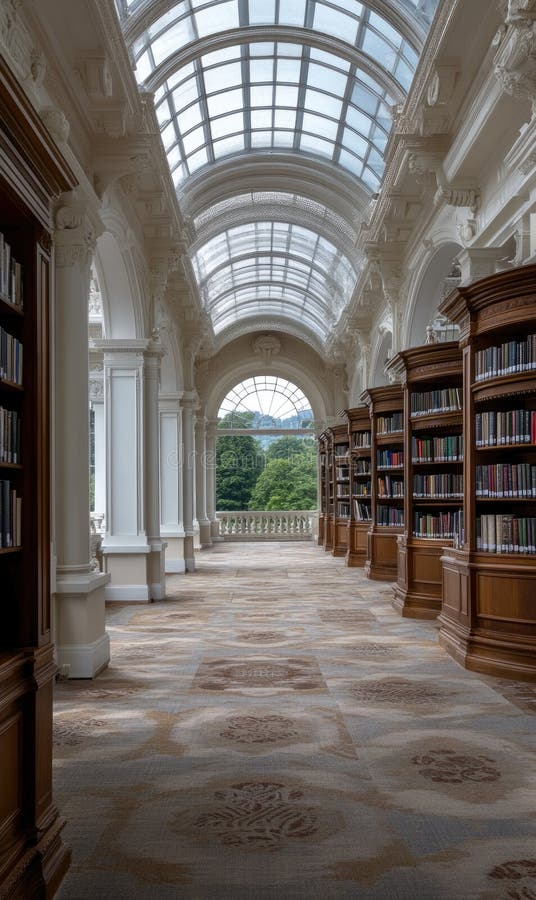 Library Demonstration: Book Collection, Reading Area, Educational ...