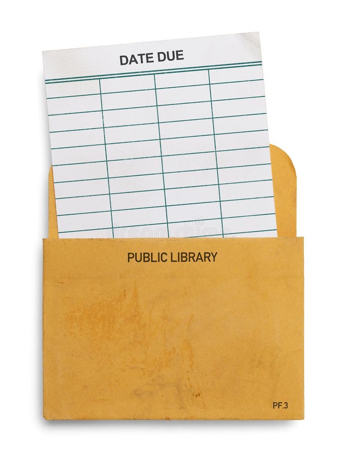 Library Due Card stock photo. Image of fashioned, file - 41042362
