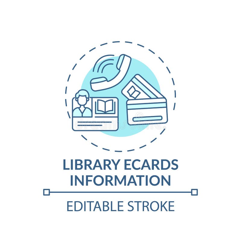 Library Ecards Information Concept Icon Stock Vector - Illustration of ...