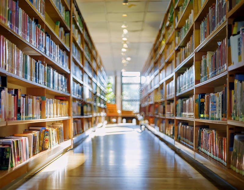Library Featuring Rows of Books, Reading Spaces, and Educational ...