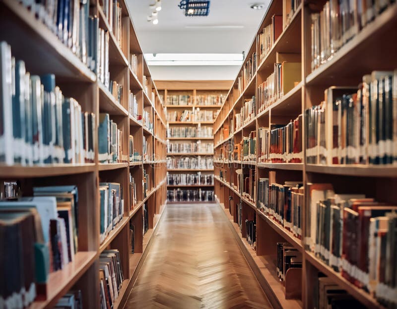 Library Featuring Rows of Books, Reading Spaces, and Educational ...
